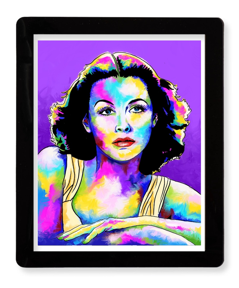 Hedy Lamarr Portrait - Scientist Inventor Steminist Art - Wifi ...