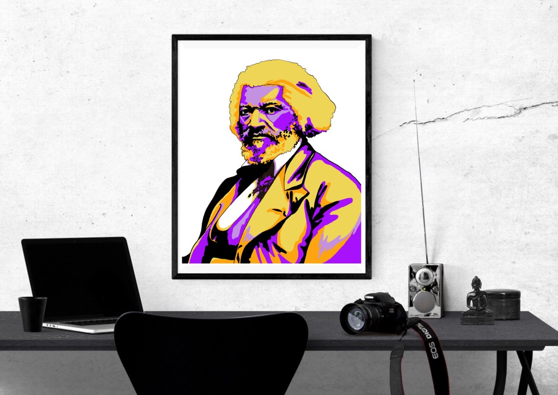 Frederick Douglass Pop Art Portrait - Inspirational Historical Figures ...