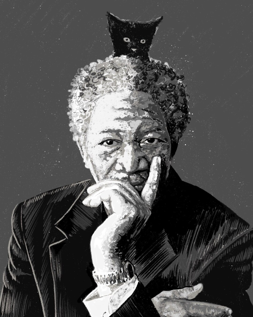 DIGITAL DOWNLOAD - Morgan Freeman Portrait - Award Winning Actor ...