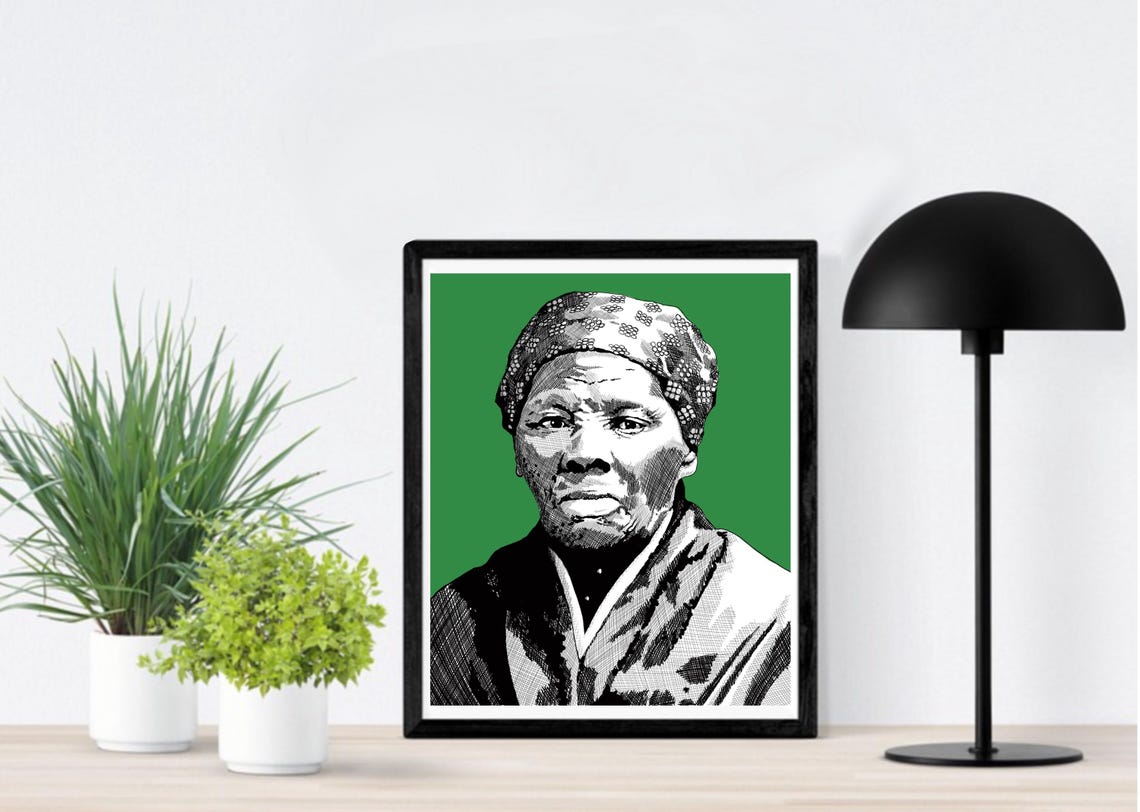 Harriet Tubman Portrait Print - Social Activist, Abolitionist Art ...