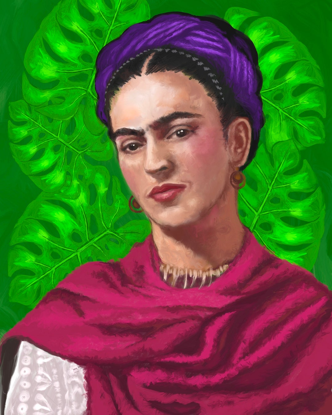 DIGITAL DOWNLOAD - Frida Kahlo Portrait - Feminist Art - Women Artists ...