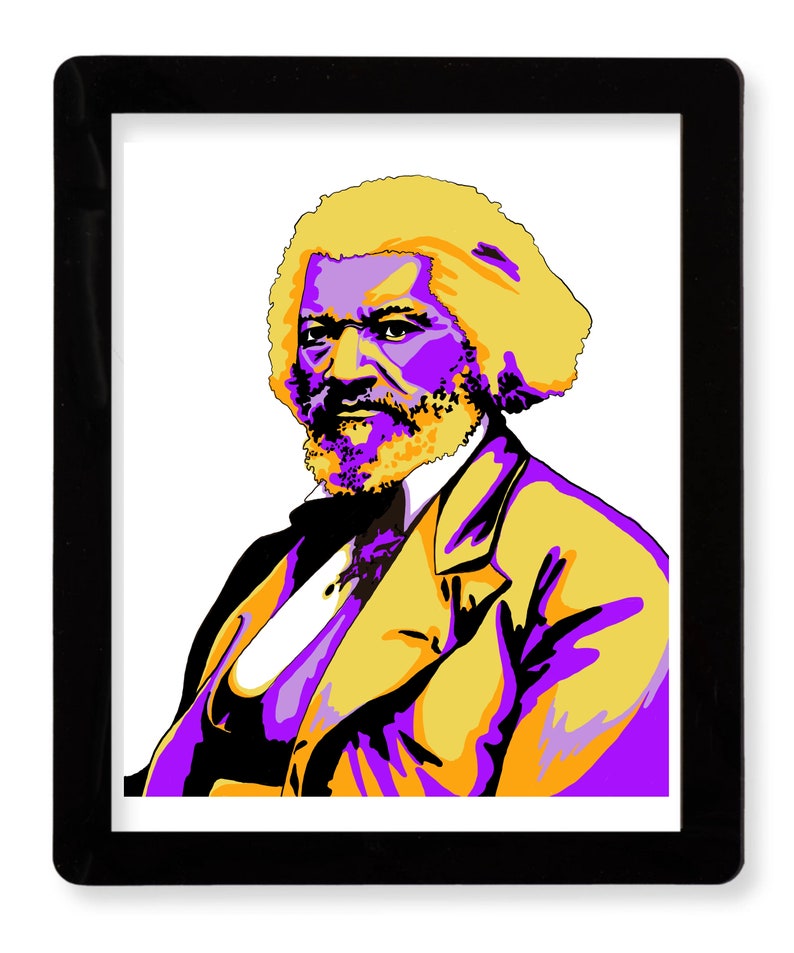 Frederick Douglass Pop Art Portrait - Inspirational Historical Figures ...