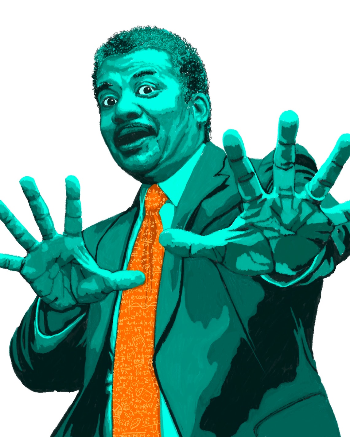 Neil Degrasse Tyson Portrait - Scientist - Astrophysicist - Author ...