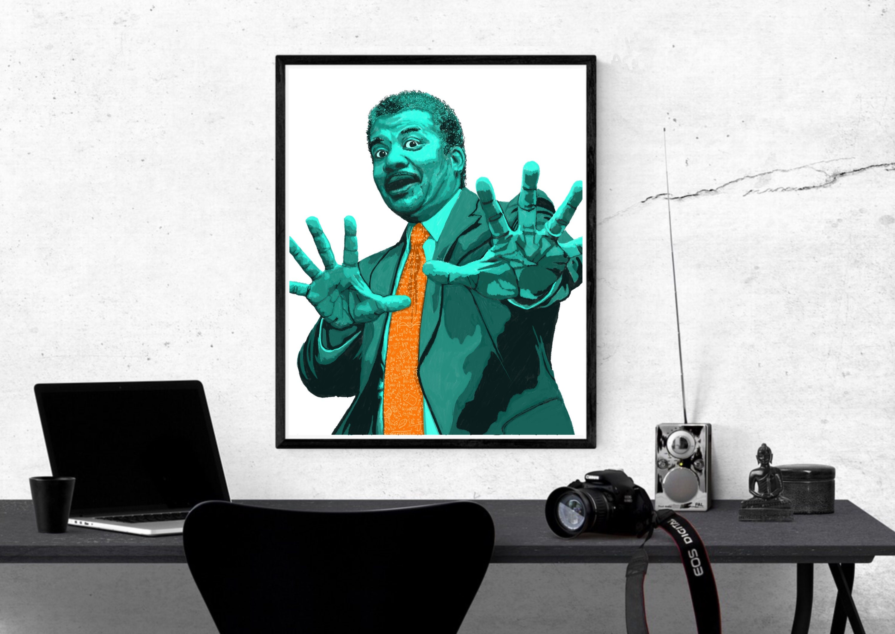 Neil Degrasse Tyson Portrait - Scientist - Astrophysicist - Author ...