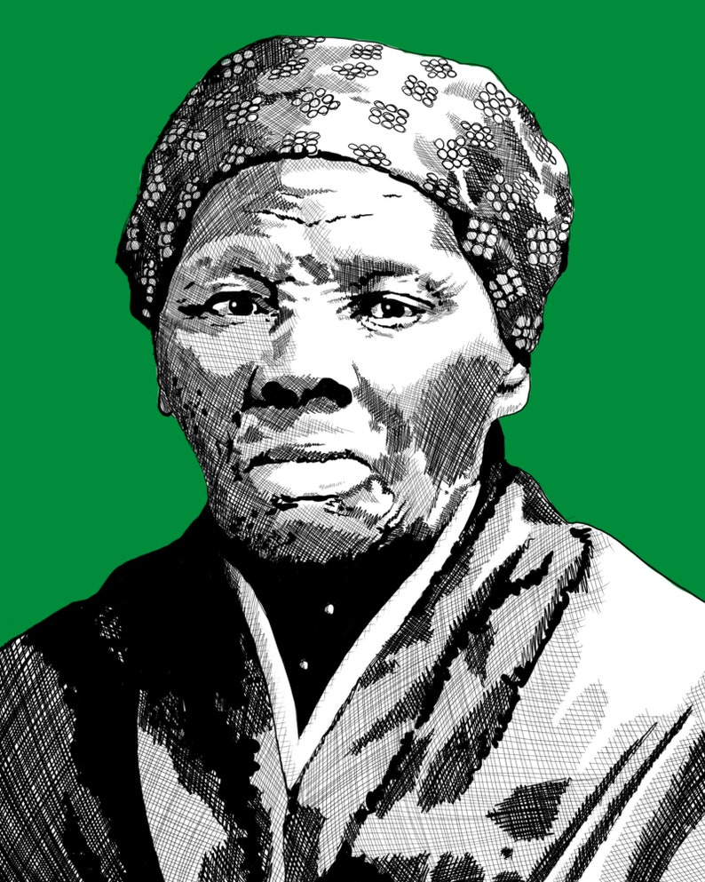 Harriet Tubman Portrait Print - Social Activist, Abolitionist Art ...