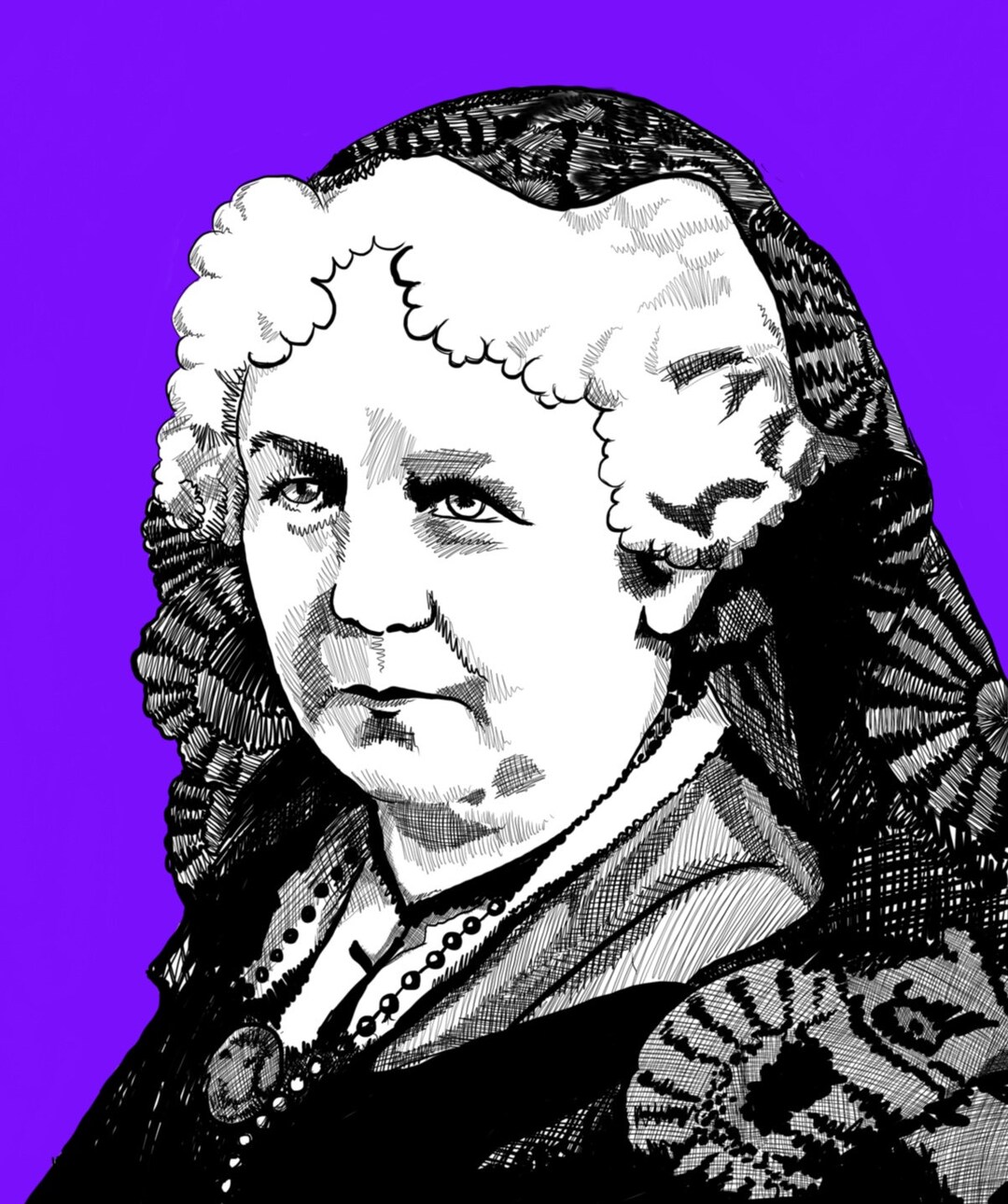 Elizabeth Cady Stanton Portrait: Feminist Suffragette Art Print - Etsy