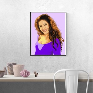 Selena Portrait - Latina Singer and Fashionista - the Queen of Tejano ...