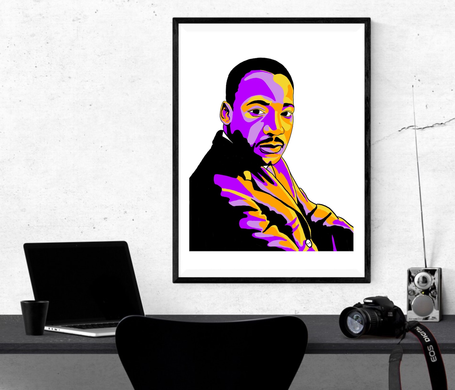 Dr Martin Luther King Jr Pop Art Portrait Print - Civil Rights Leader ...