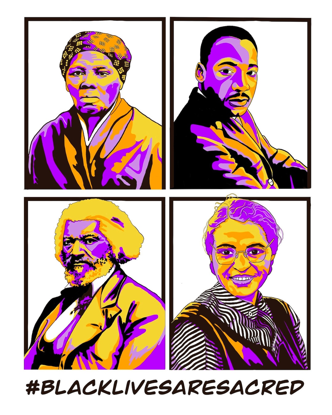 Civil Rights / Racial Equality Leaders Pop Art Portrait - Tubman ...