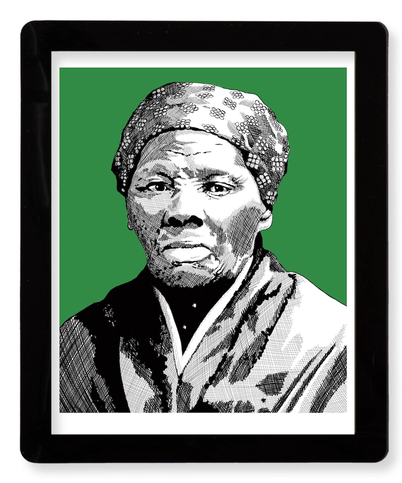 Harriet Tubman Portrait Print - Social Activist, Abolitionist Art ...