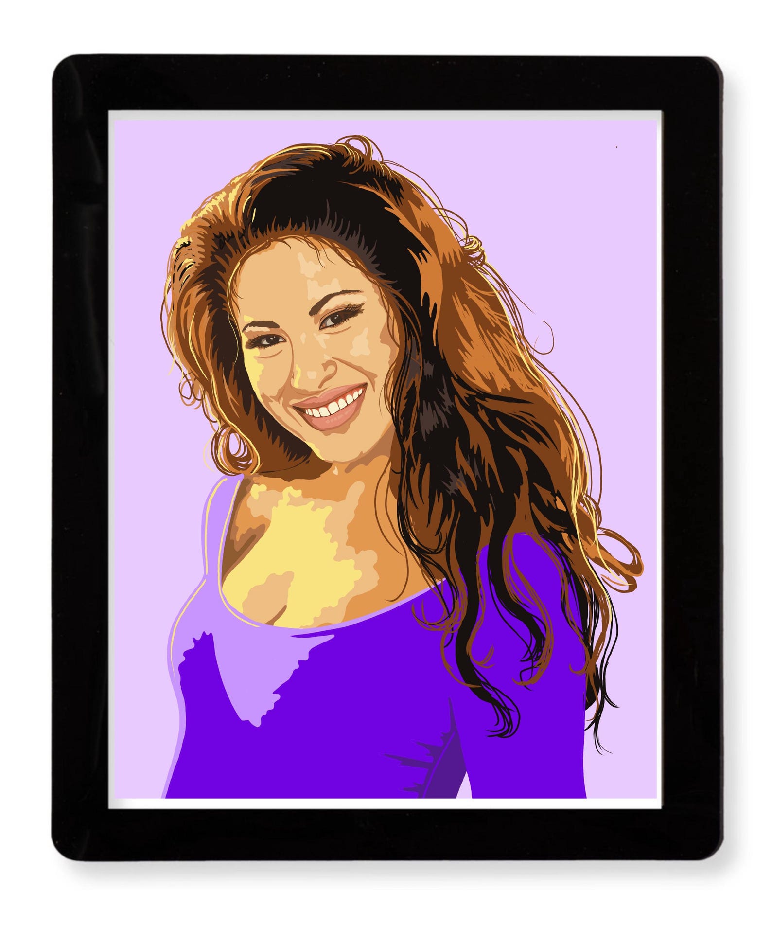 Selena Portrait - Latina Singer and Fashionista - the Queen of Tejano ...