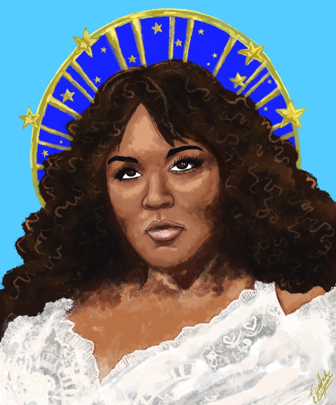 DIGITAL DOWNLOAD - Lizzo Portrait - Woman Empowerment Artist - Body ...