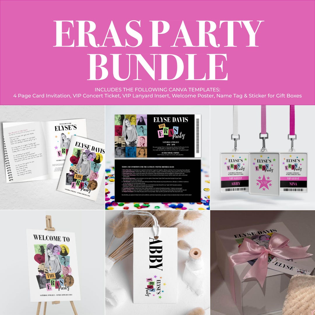Eras Party Birthday Invitation Printable Eras Theme Party Idea Birthday ...