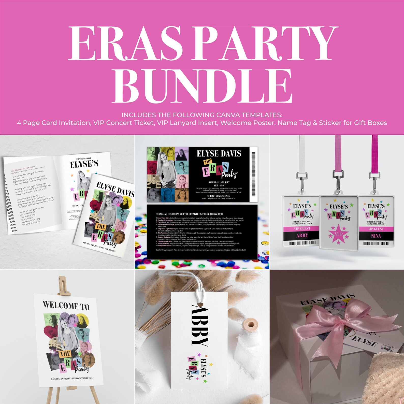 Eras Party Birthday Invitation Printable Eras Theme Party Idea Birthday ...