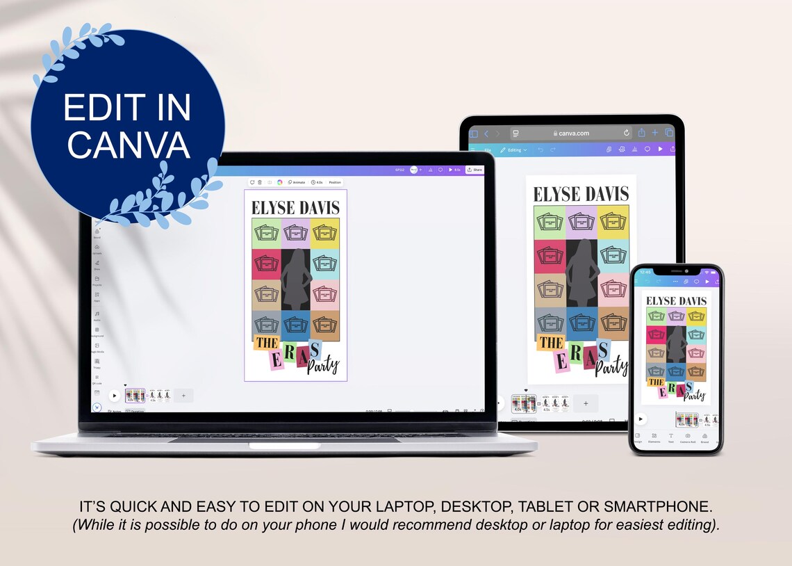 Eras Party Birthday Invitation Digital Eras Theme Party Animated ...