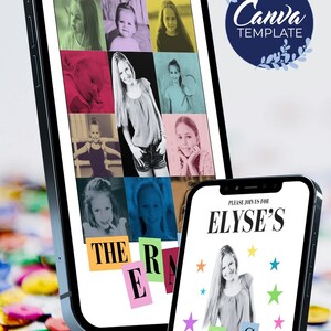 Eras Party Birthday Invitation Digital Eras Theme Party Animated ...