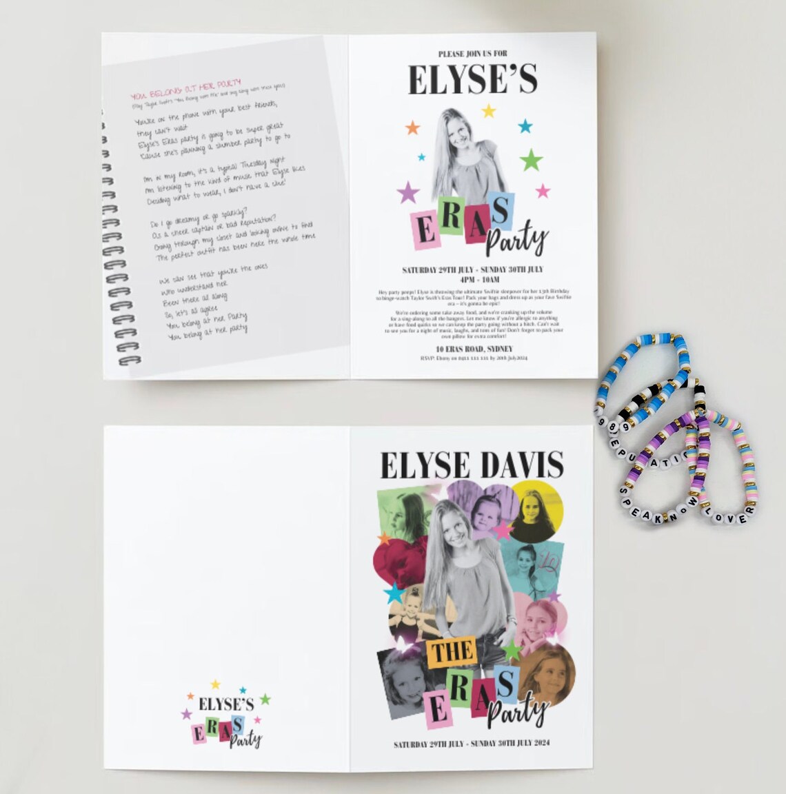 Eras Party Invitation Bundle Personalised Birthday Era Ticket Invite ...