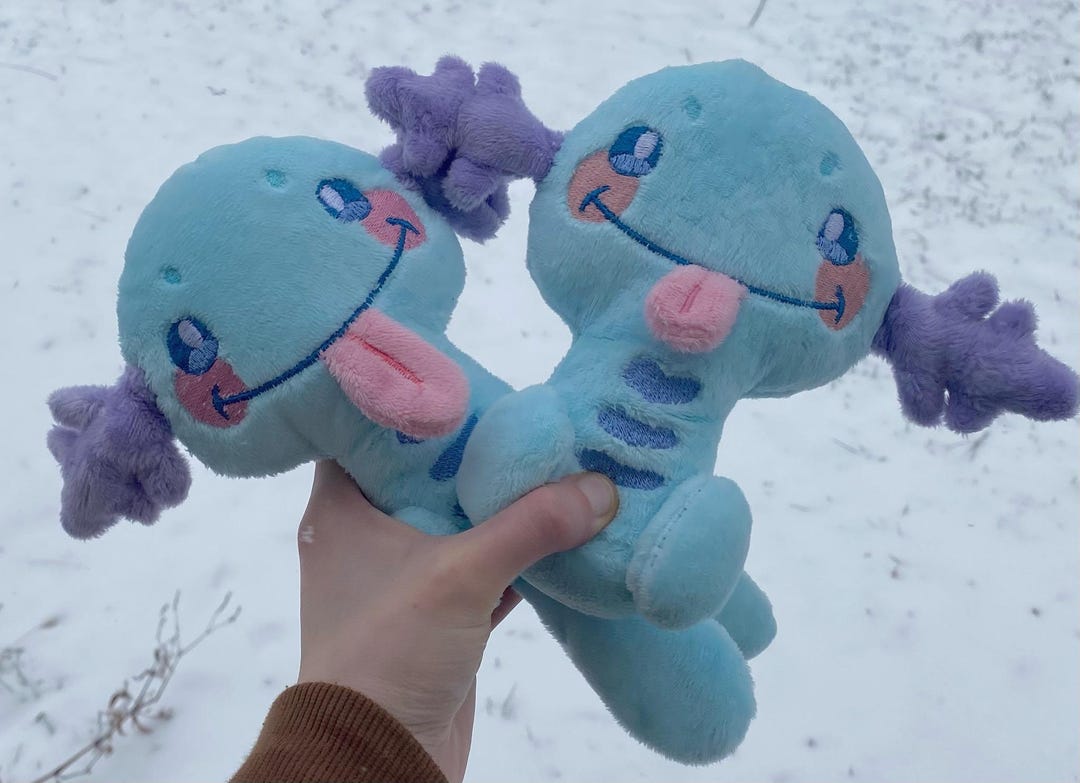 MADE TO ORDER Wooper Pocket Monster Fanart Plush! 6.5 Inches Tall! 4 ...