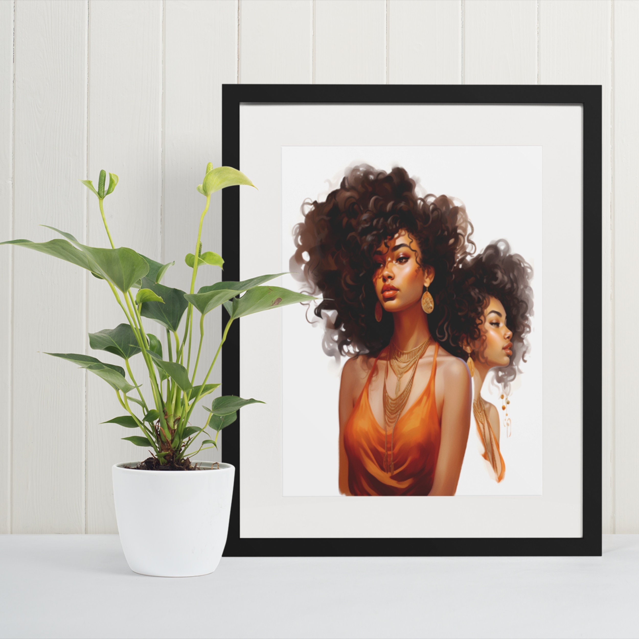 Black Woman Artwork, Lady Boss Printable, Modern Woman, Woman Art ...