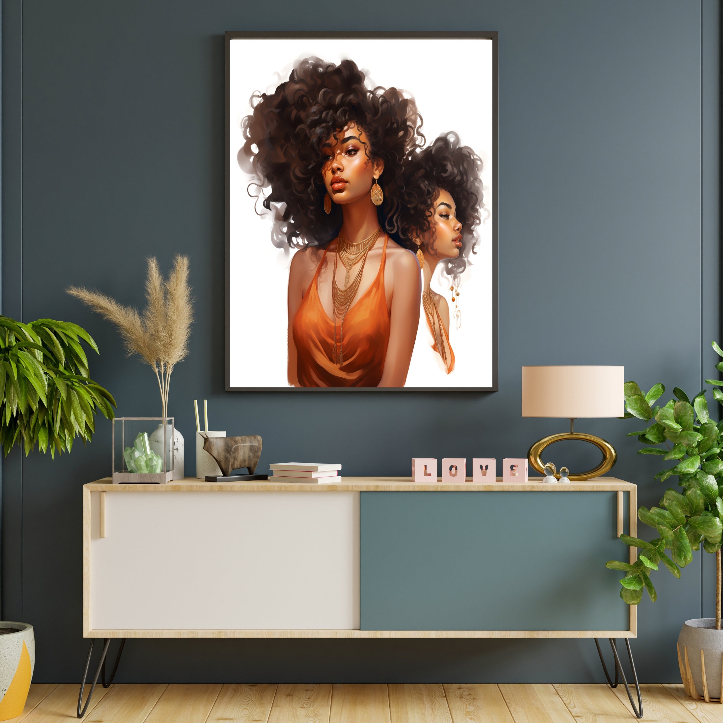 Black Woman Artwork, Lady Boss Printable, Modern Woman, Woman Art ...