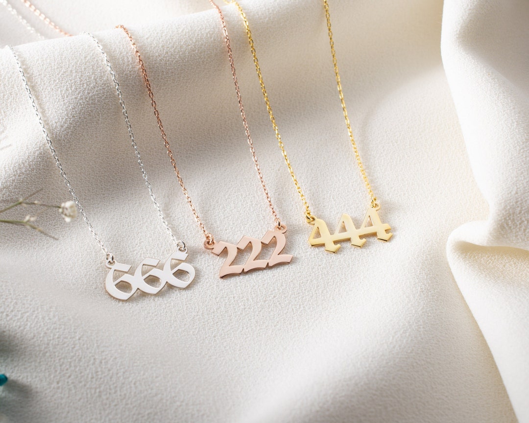 Angel Number Necklace, 925 Solid REAL SILVER, Perfect Gift for Her ...