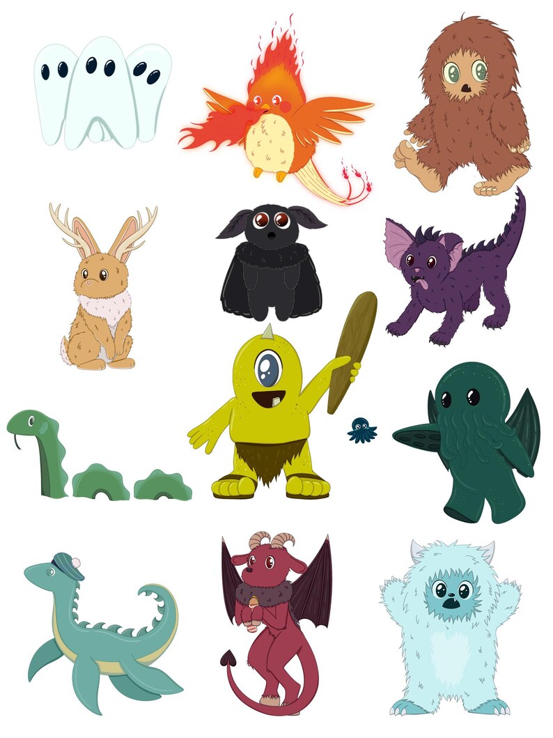 2025 Super Scary (adorable) Cryptids and Creatures Desktop Calendar ...