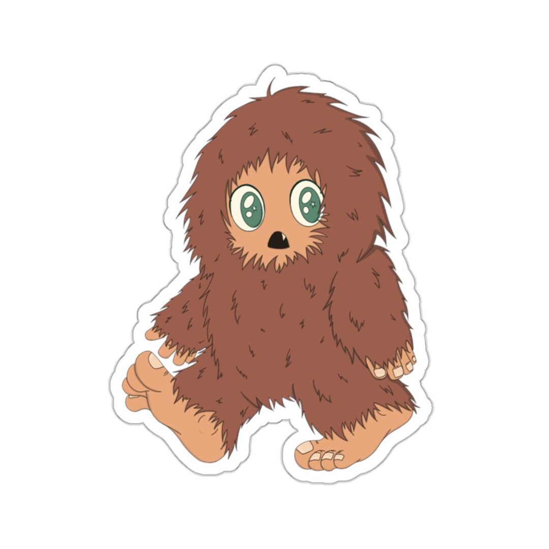 Baby Big Foot Cute Monster Kiss Cut Sticker - Etsy