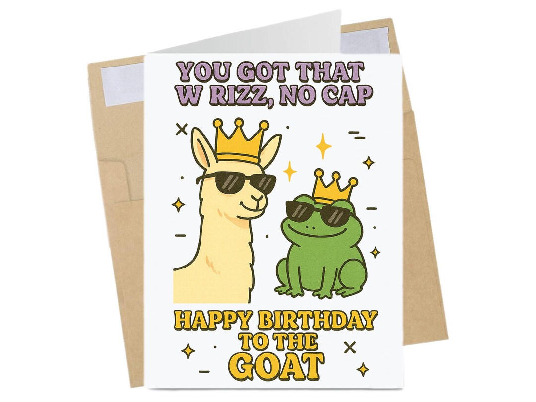 Rizz Birthday Card: Funny Gen Z Meme, Viral Tiktok Slang - Etsy