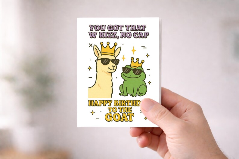 Rizz Birthday Card: Funny Gen Z Meme, Viral Tiktok Slang - Etsy