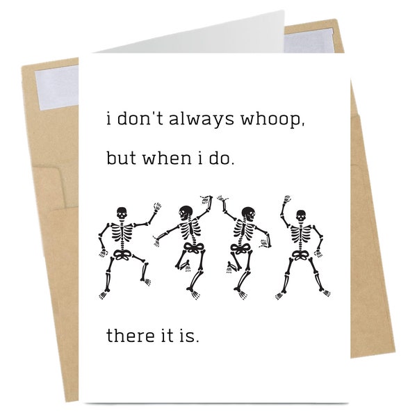 Funny Skeleton Card - Etsy