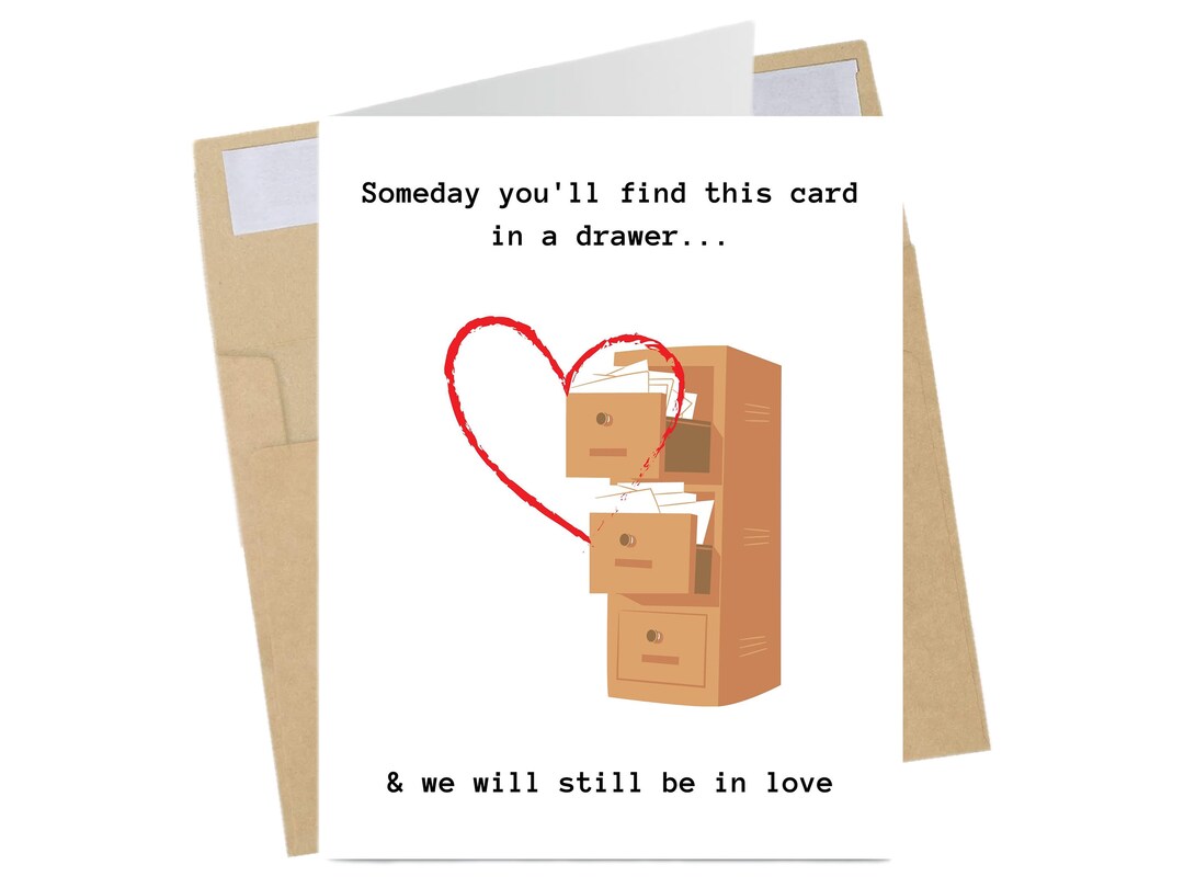 Still in Love Anniversary Card: Drawer Heart - Romantic Greeting - Etsy