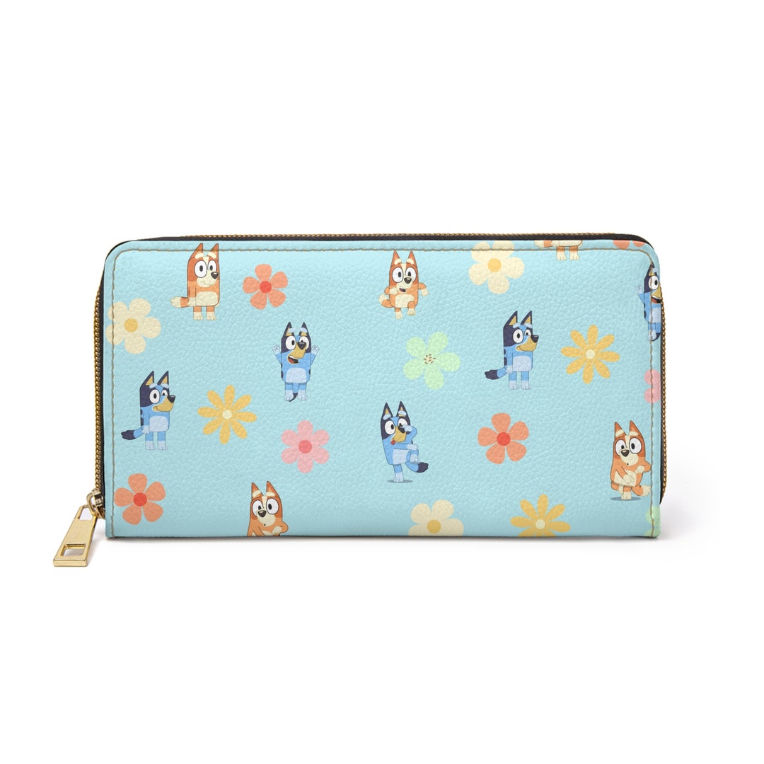 Bluey and Bingo Light Blue Zipper Wallet - Etsy