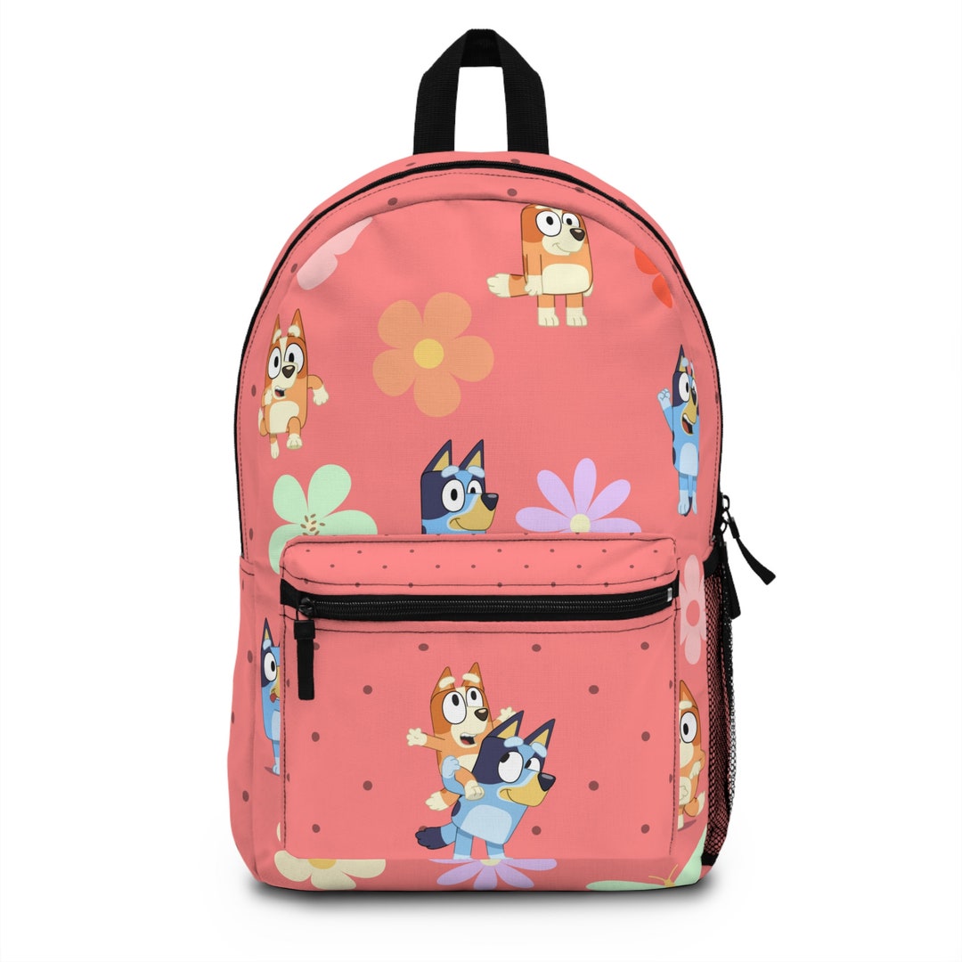 Bluey and Bingo Dark Pink Flower Backpack - Etsy