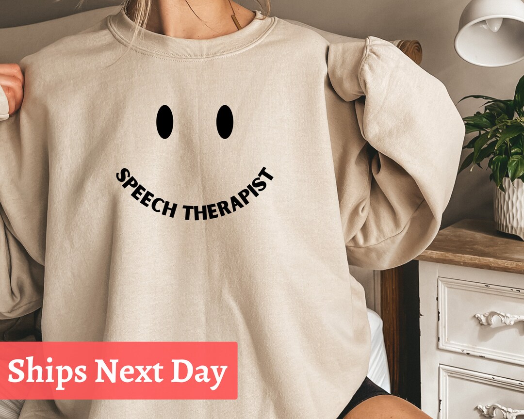 Speech Therapy Crewneck, Speech Therapist Sweatshirt, Smile SLP Therapy ...