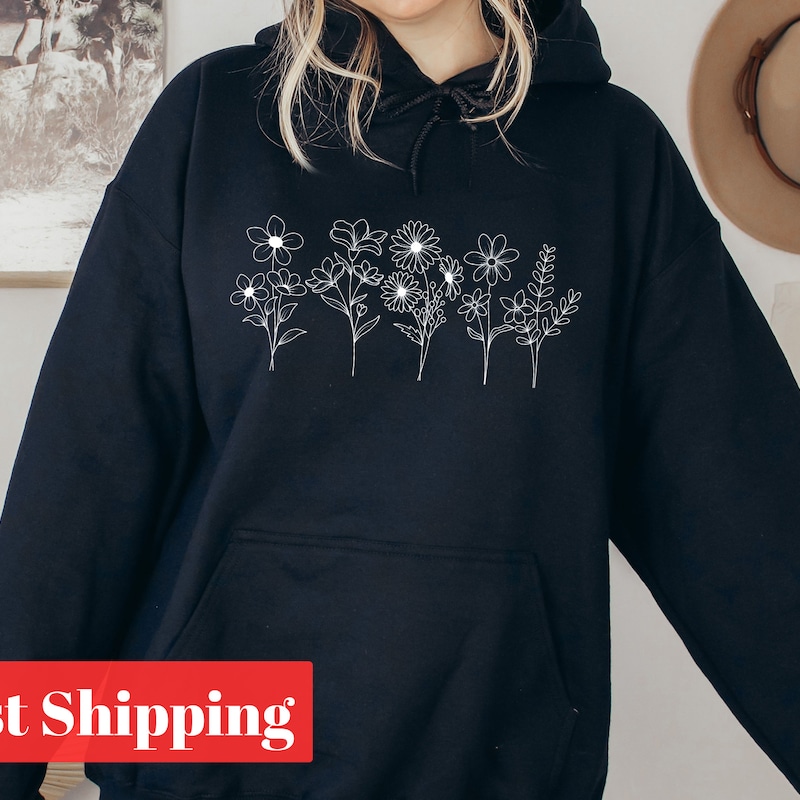 Flower Hoodie - Etsy