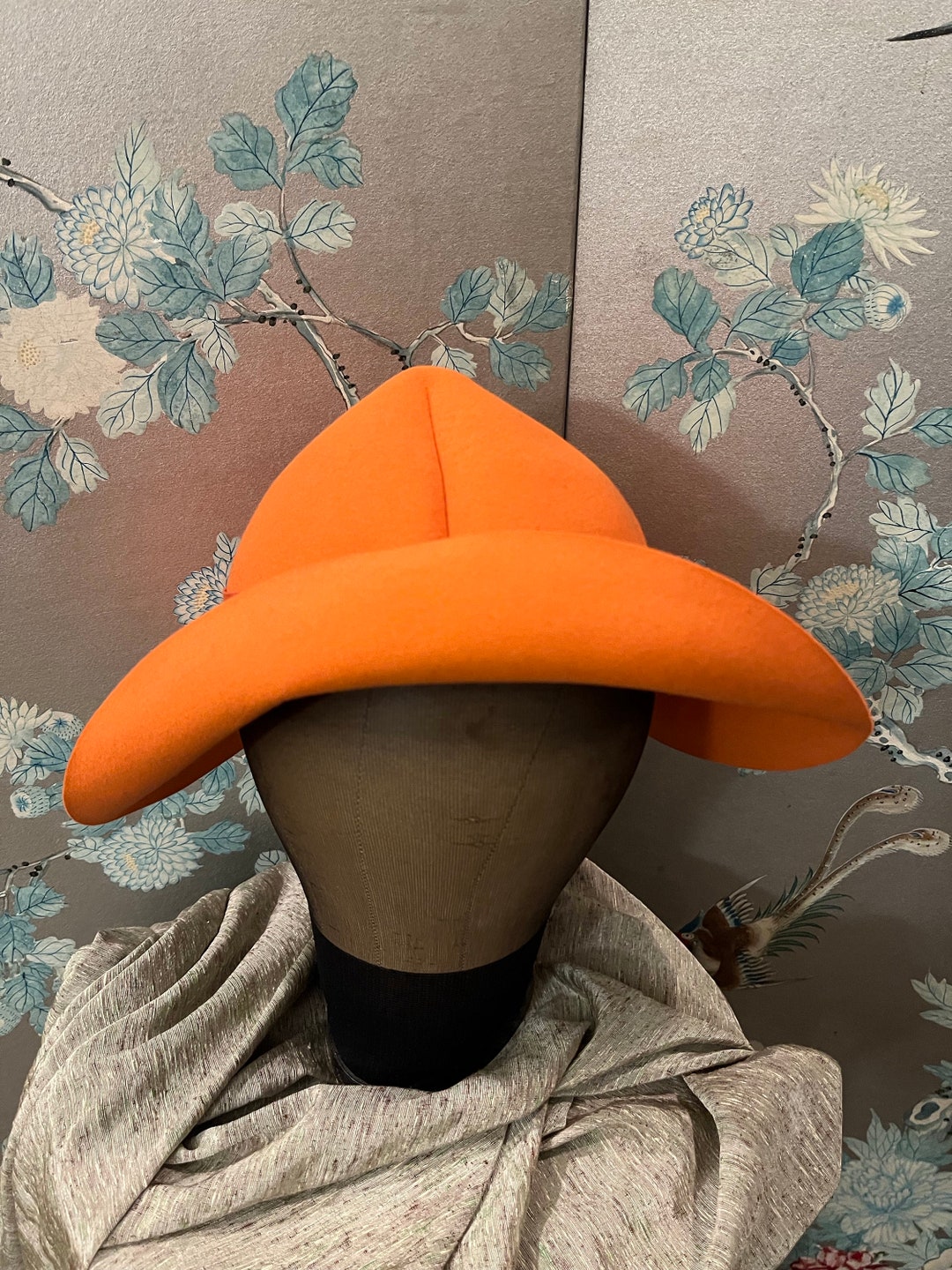 1970 Vintage, Joseph Magnin, “belmar” Orange, Felt Hat - Etsy