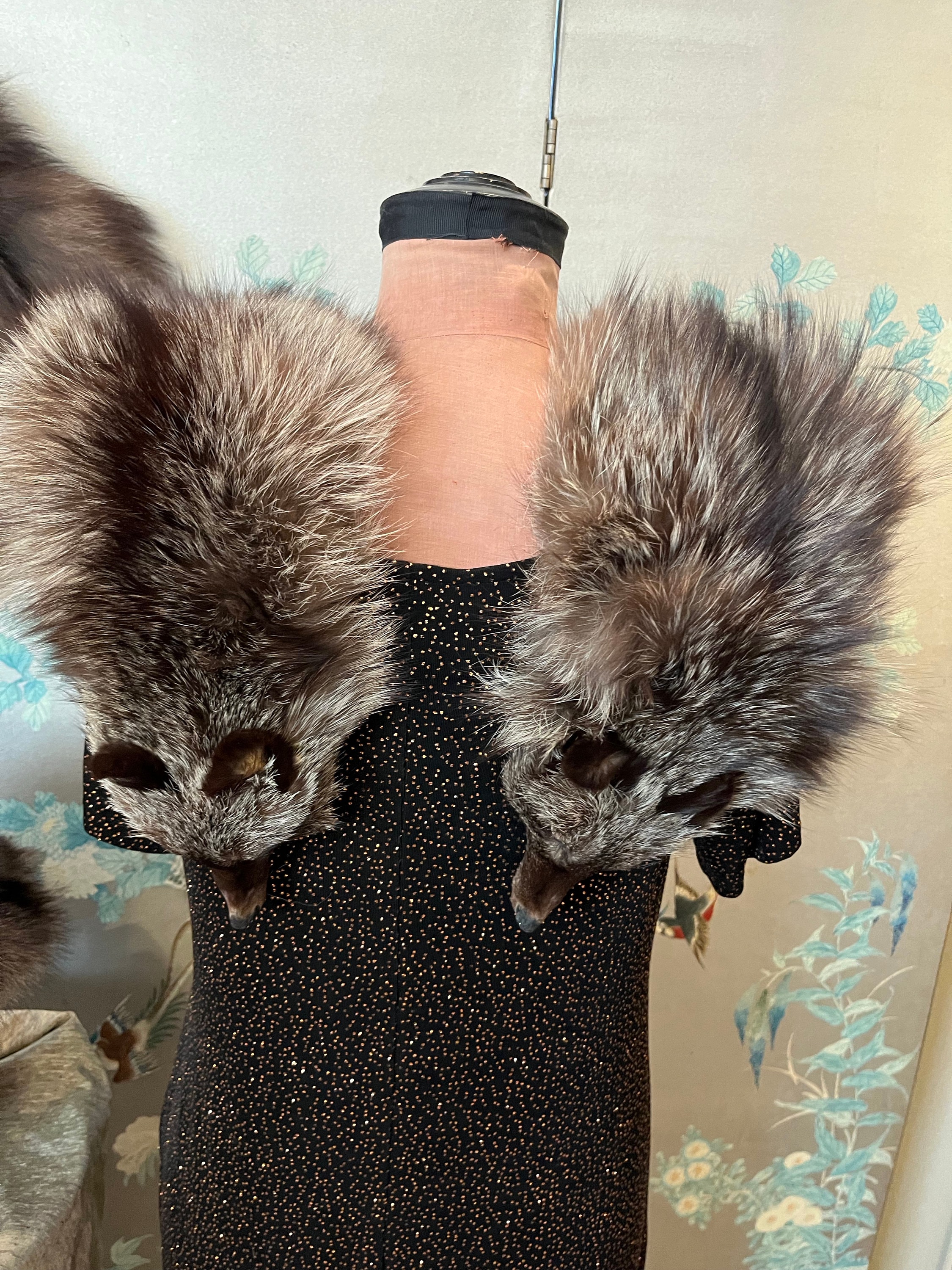 1940 Vintage, Silver Fox, Full Body, Stole; Two Separate Pieces. - Etsy