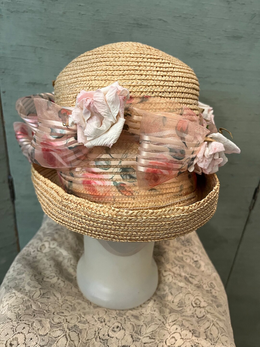 1920 Style Hat, Cloche Straw Created for OVOC Fashion Show Before 2005 ...