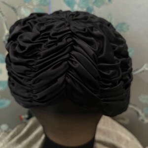 1960, Miss Ruth, Black Silk, Tufted Turban - Etsy