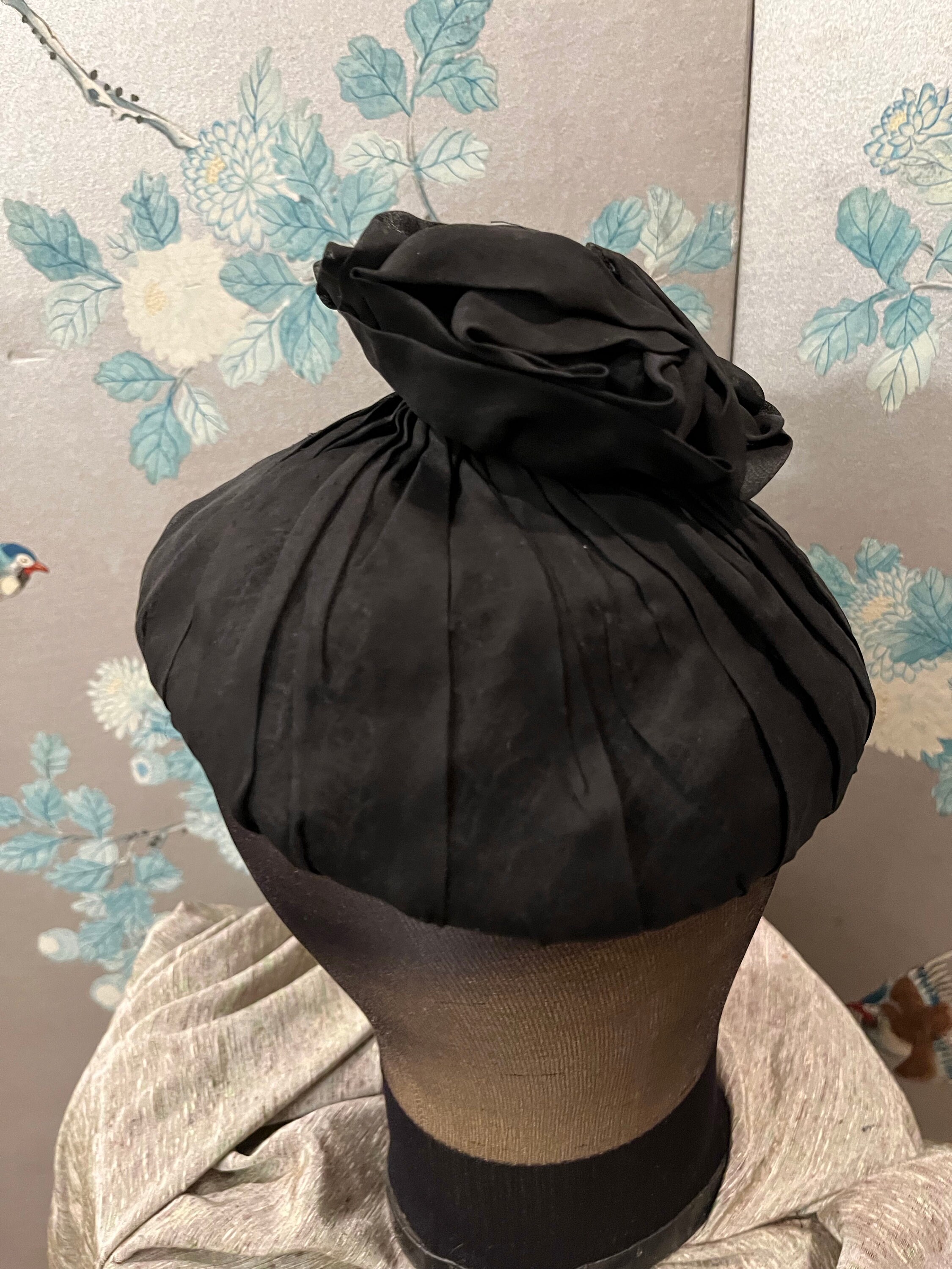 1980 Vintage, “topper Shop”, West Seattle, Black Chiffon Fascinator - Etsy