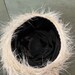 1920 Aigrette Feathered Hat, White and Black Feathers Rhinestone Pin ...