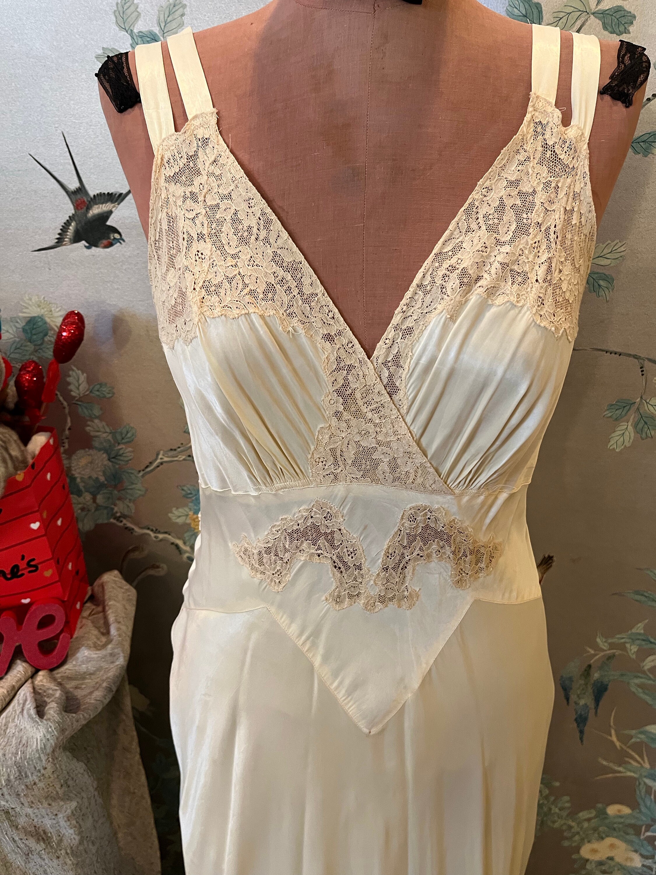 1930, Vintage Nightgown and Robe - Etsy