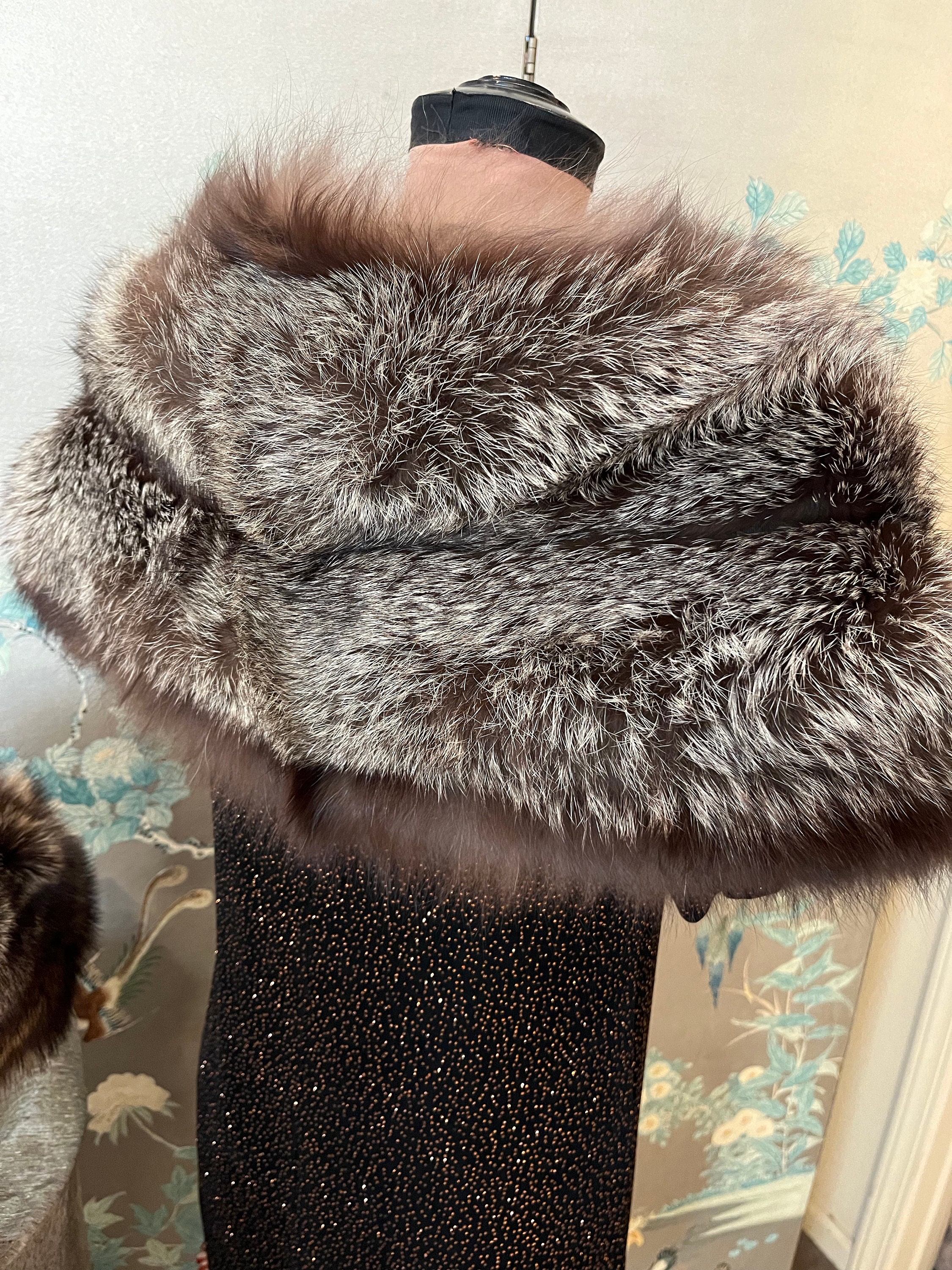 1960s Silver Fox Stole With Black Bow Closure - Etsy