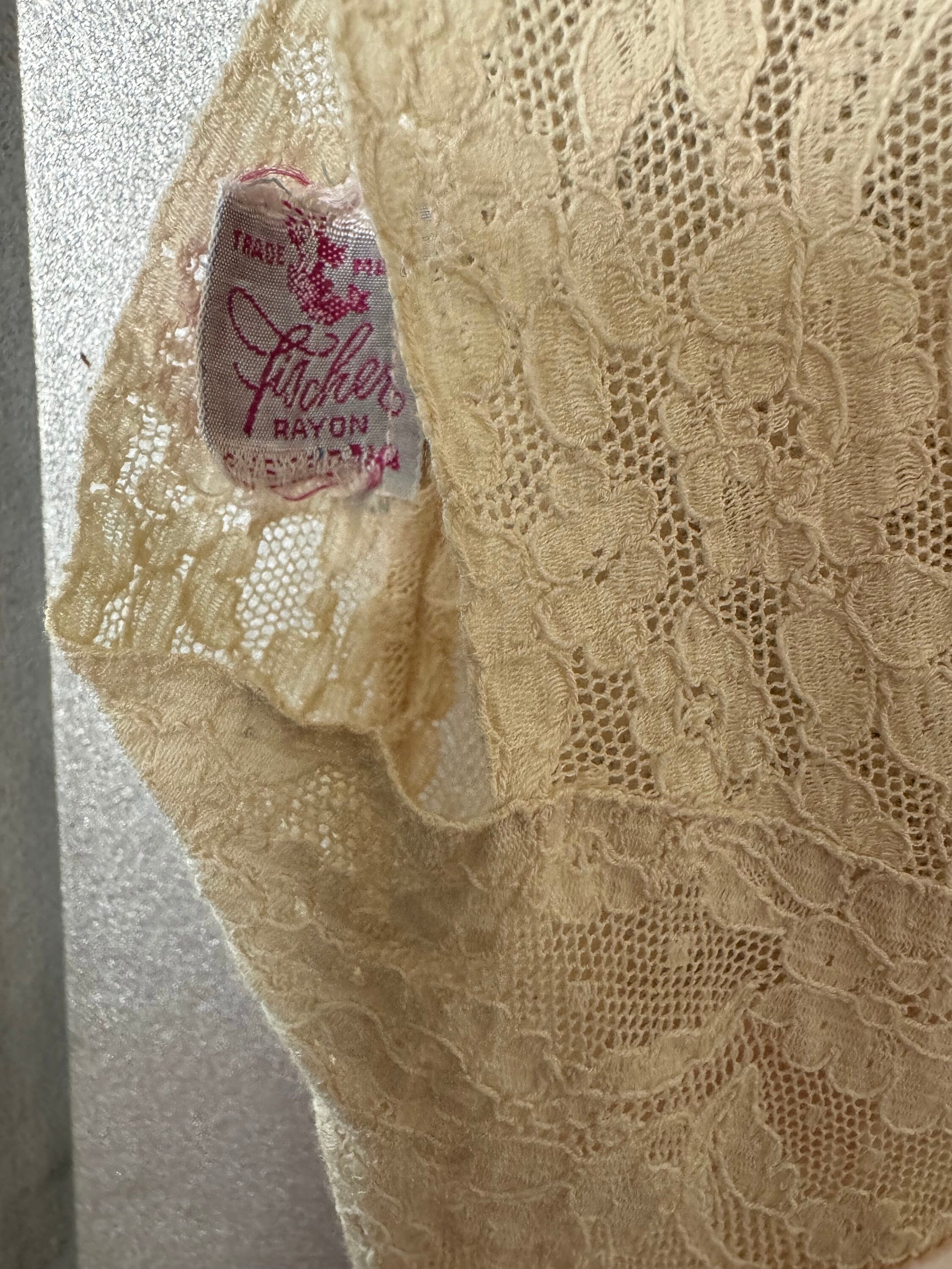 30s Negligee, Restored Beauty, Pink Silk Satin and Echo Lace, Classic ...