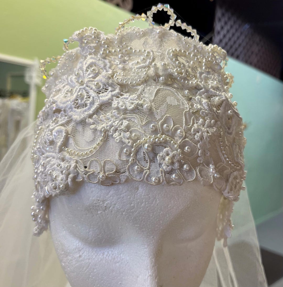 20’s Style Vail& One of a Kind Head Piece-vail and Dress Designed for ...