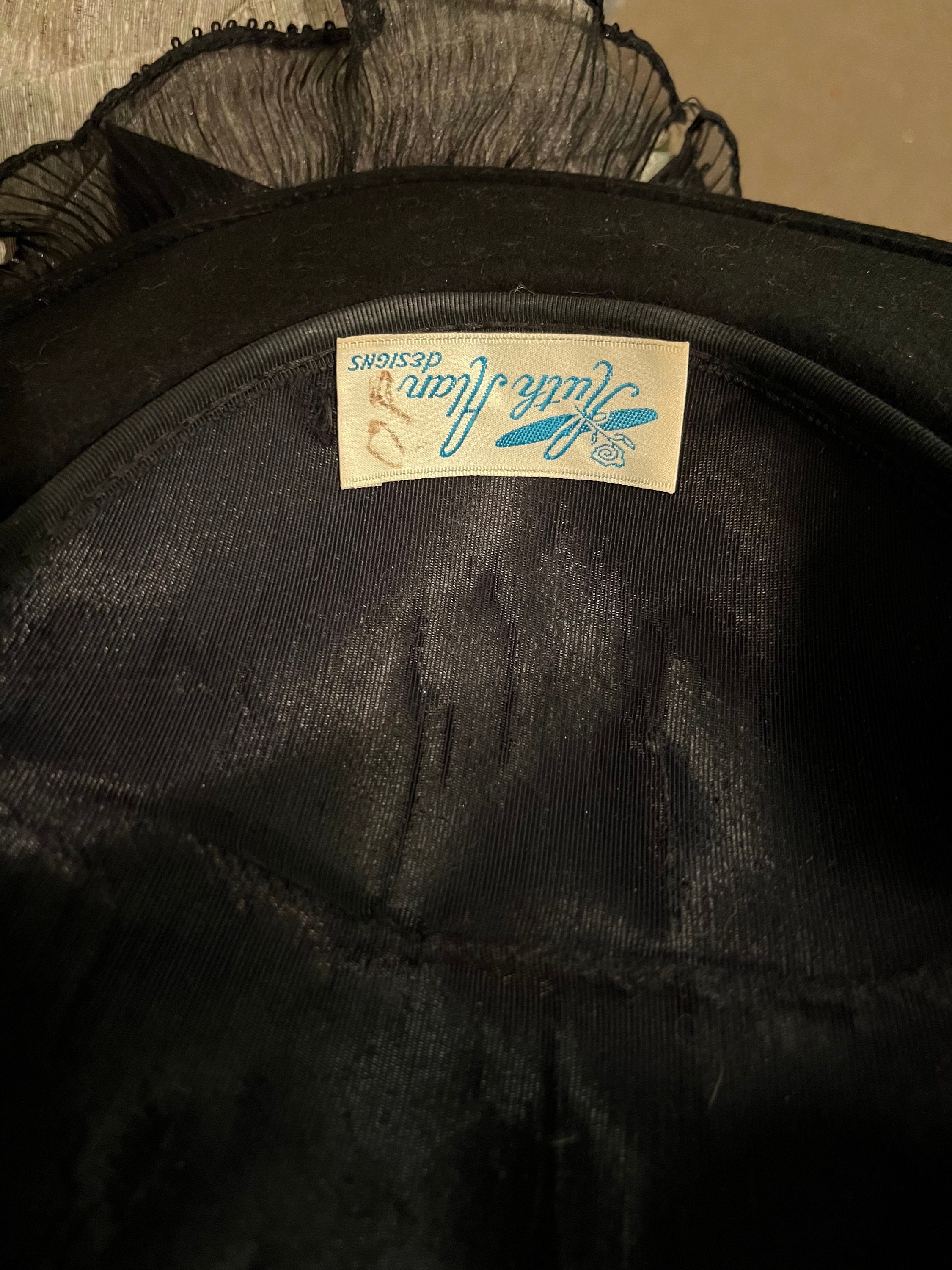 1940 Vintage, “ruth Alan” Hat, Wide Brim, Aigrette Feathers, Gorgeous ...