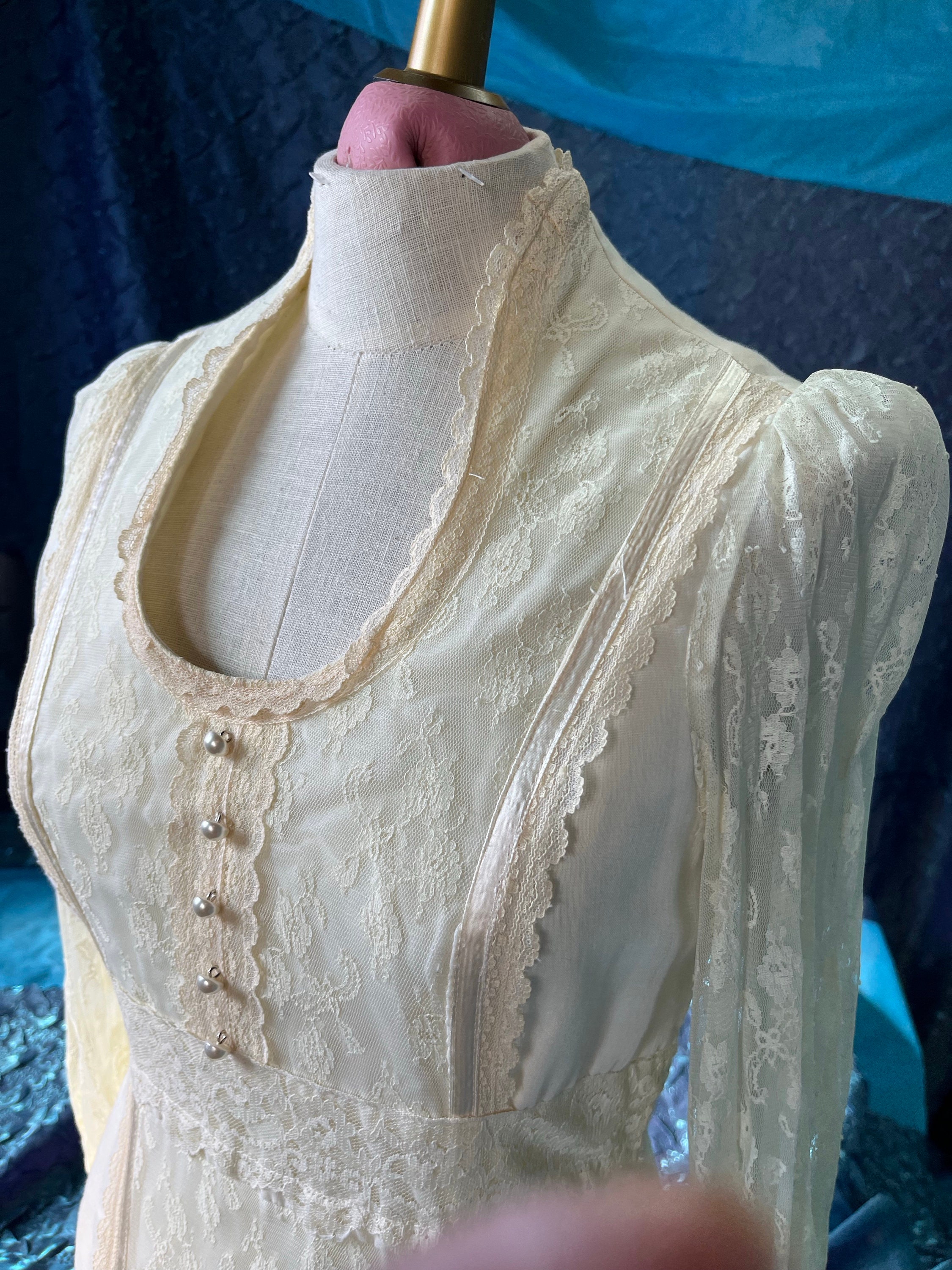 2 Gunne Sax 1970 Vintage Gowns, Wedding/party Dresses Size 7 and Size ...