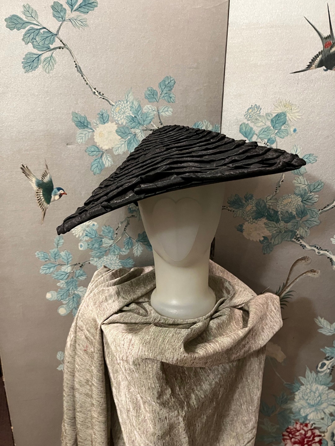 1950’s Pagoda Style, (miss Flora of NY) Wonderfully, Wide Brimmed ...