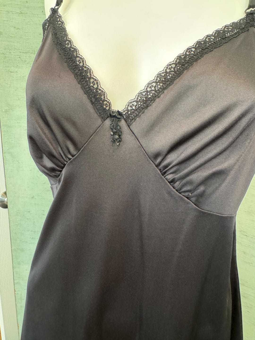 60’s Mini-slip From Sears, Black Nylon and Lace Size 38 - Etsy