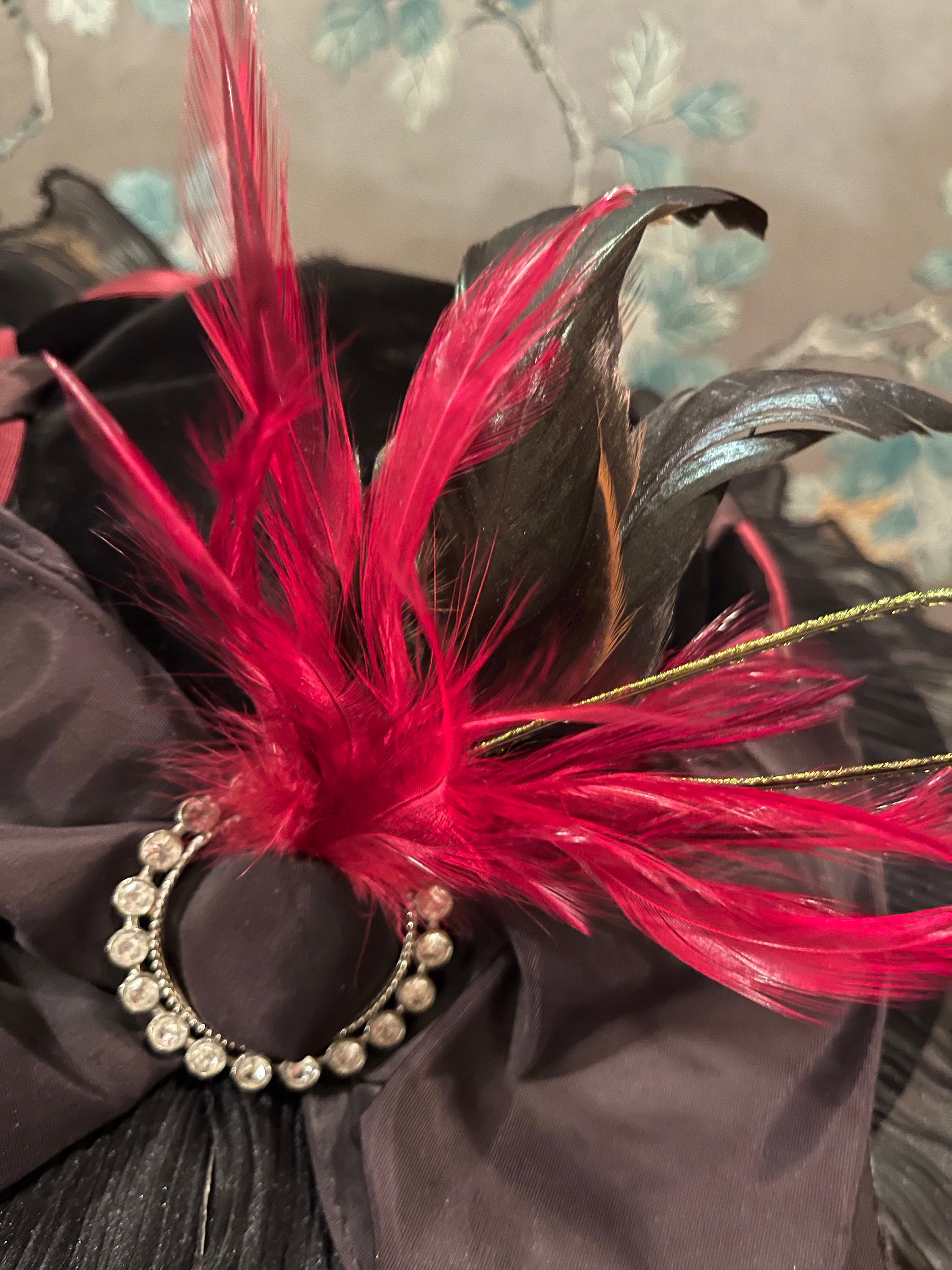 1940 Vintage, “ruth Alan” Hat, Wide Brim, Aigrette Feathers, Gorgeous ...